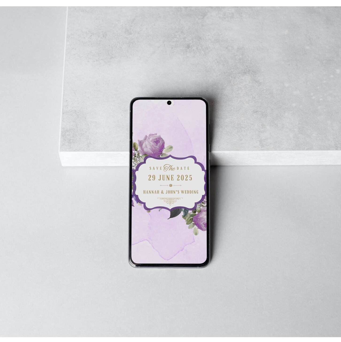 Purple and Gold Wedding Invitation Set Purple Wedding - Etsy