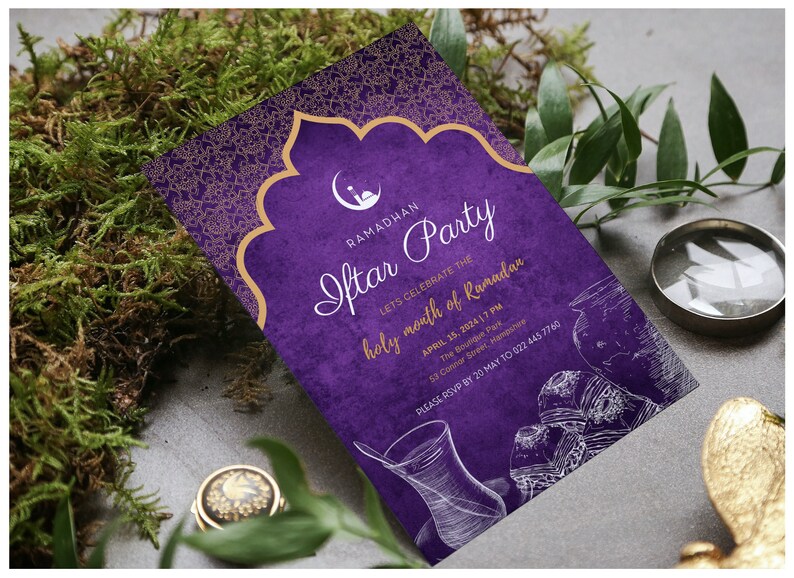 Printable Iftar Party Invitation, Ramadan Celebration Invite, Iftar ...
