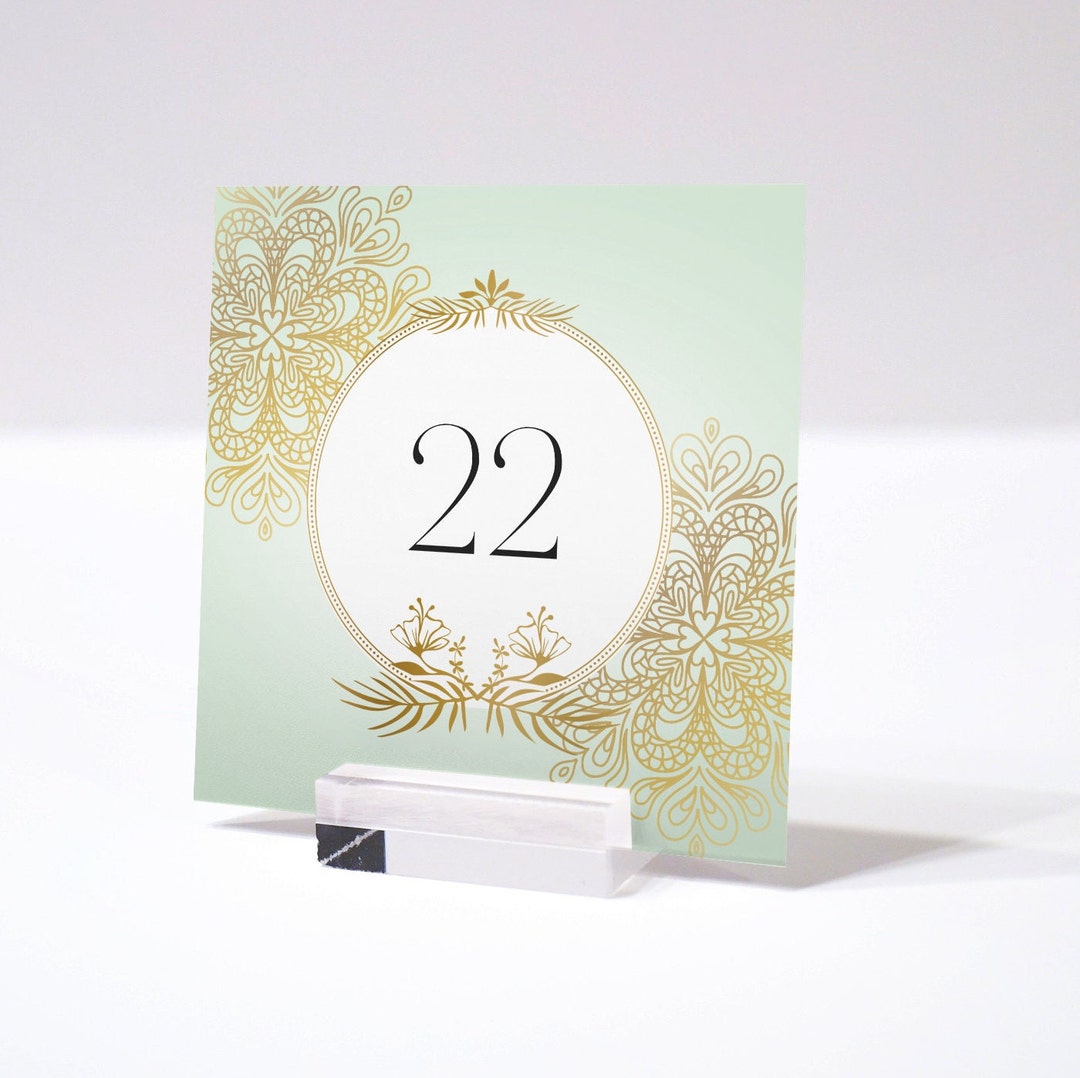 Pastel Indian Wedding Table Numbers PDF, Printable Wedding Table ...