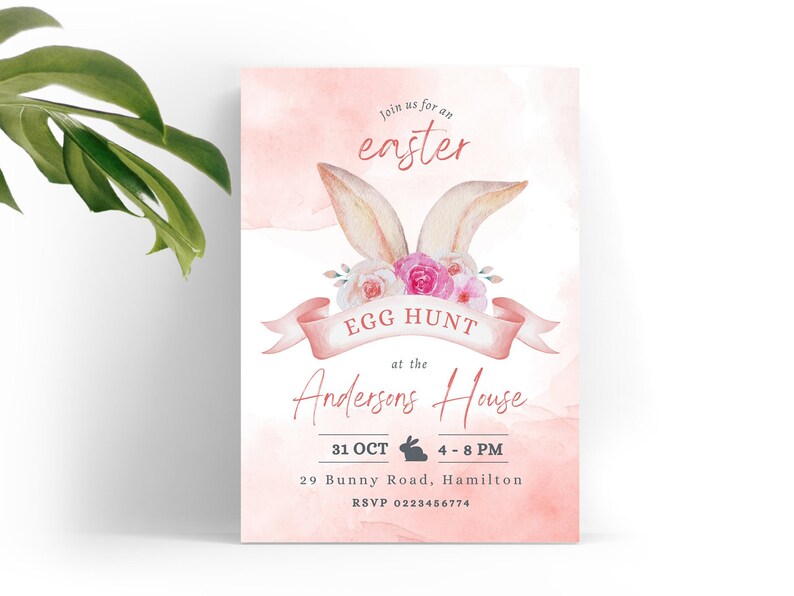 Editable Easter Egg Hunt Invite Easter Egg Hunt Invitations - Etsy