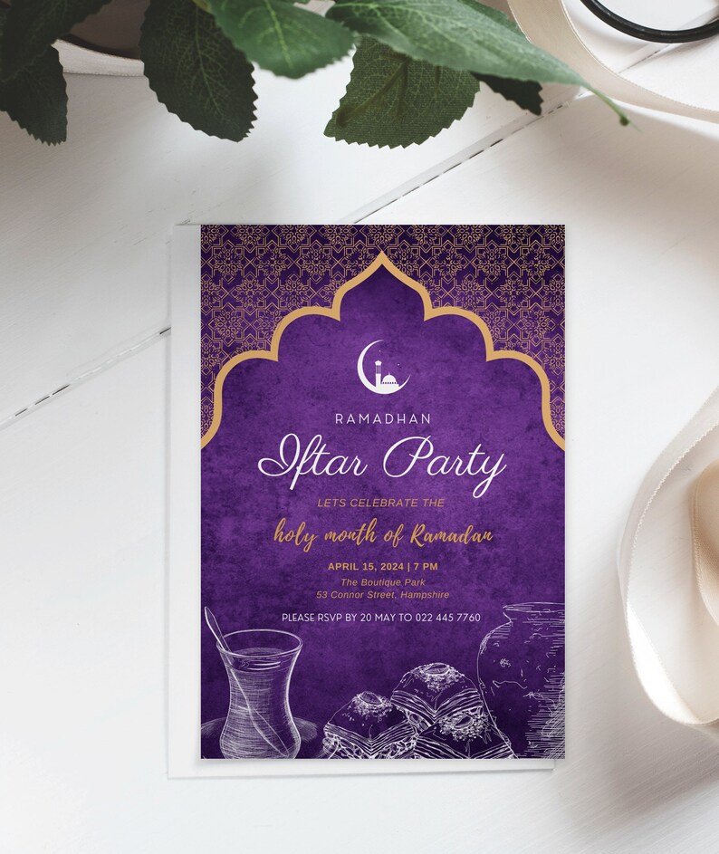 Printable Iftar Party Invitation Ramadan Celebration Invite - Etsy