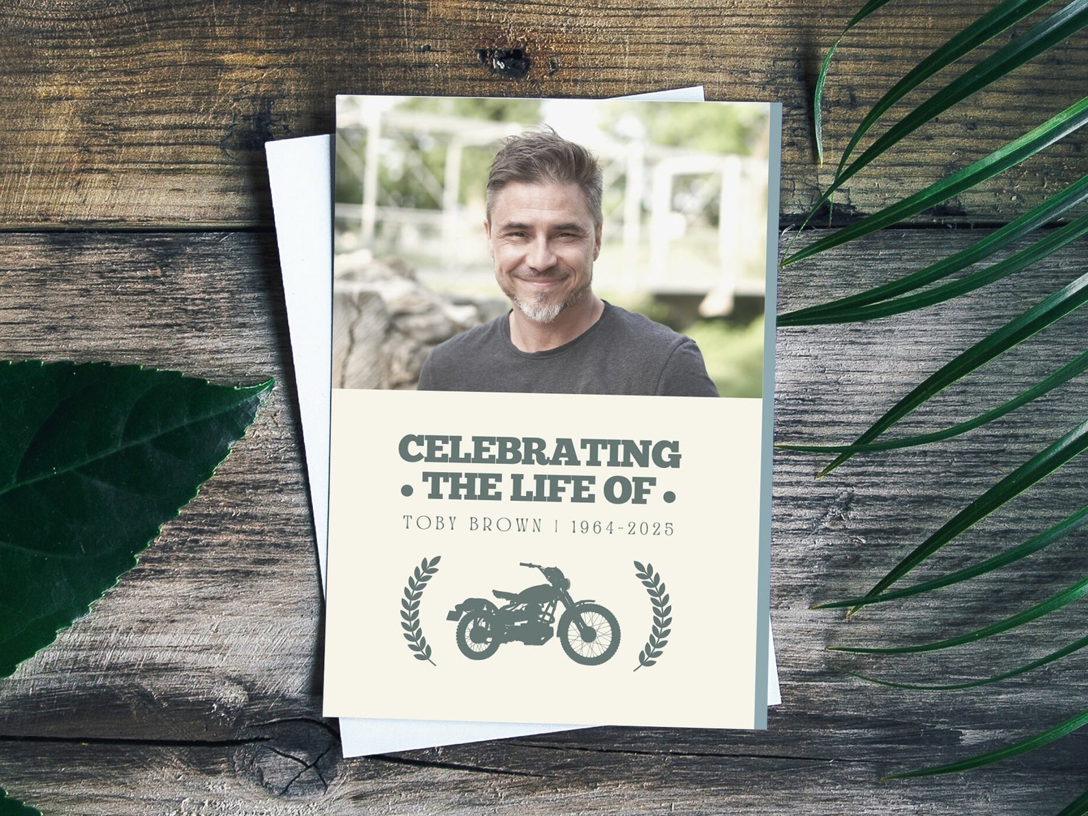 Motorcycle Funeral Program, Celebration of Life Order of Service for ...