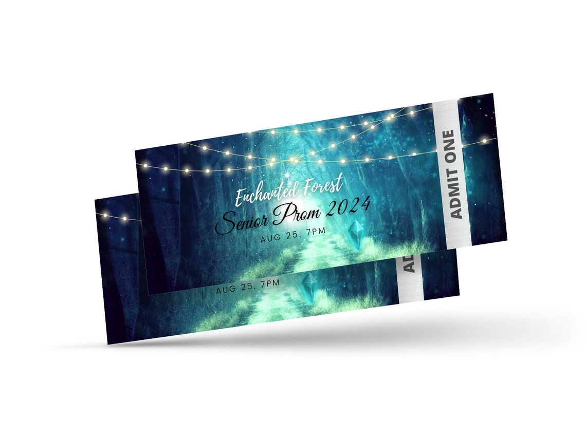 Printable Enchanted Forest Prom Set Enchanted Prom Invite - Etsy
