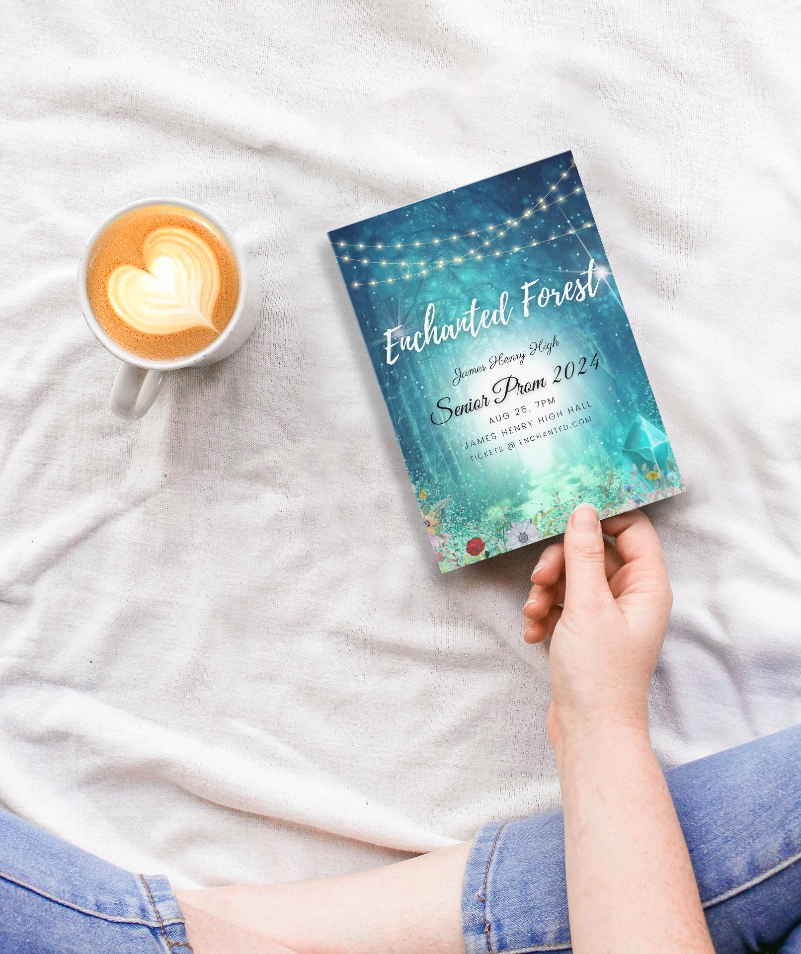 Printable Enchanted Forest Prom Set, Enchanted Prom Invite, Enchanted ...