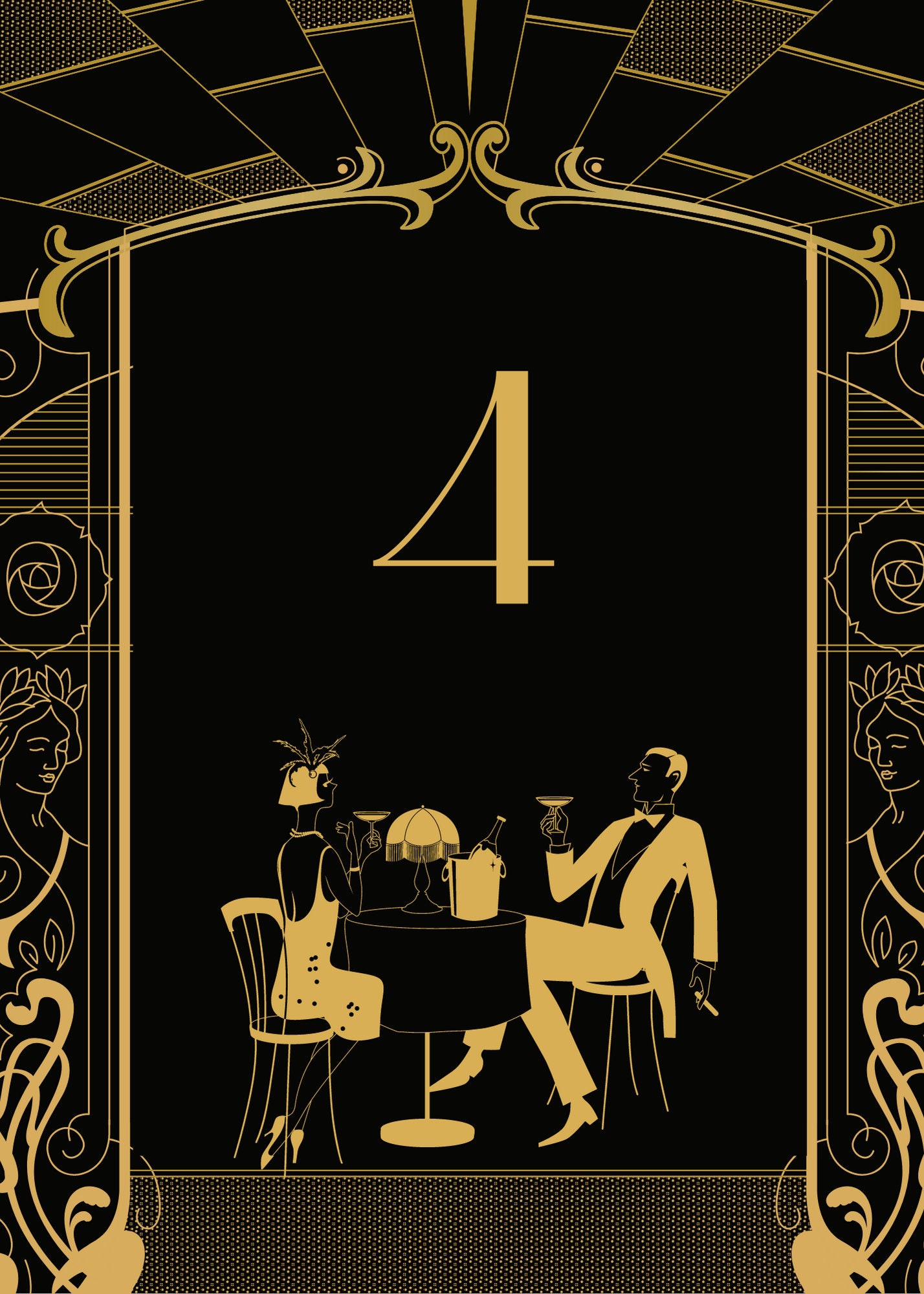 Great Gatsby Glitz Art Deco Table Numbers / Printable PDF - Etsy