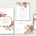 Rust Wedding Invitation Set, Floral Rust Wedding Invitation, Burnt ...
