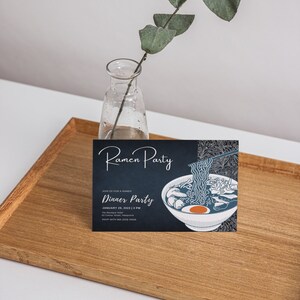 Ramen Party Invitations, Ramen Noodle Dinner Party Invite, Japanese ...