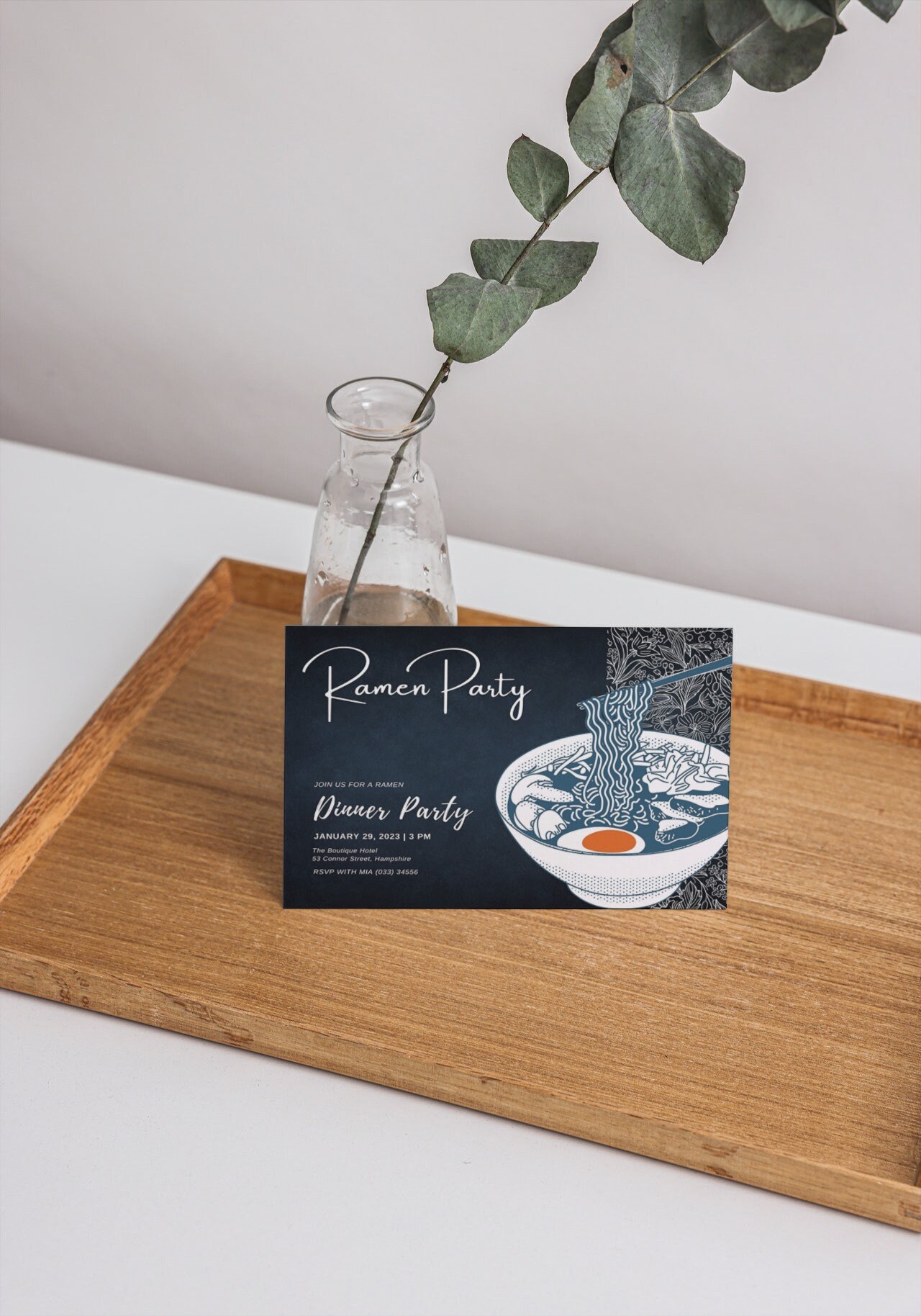 Ramen Party Invitations, Ramen Noodle Dinner Party Invite, Japanese ...