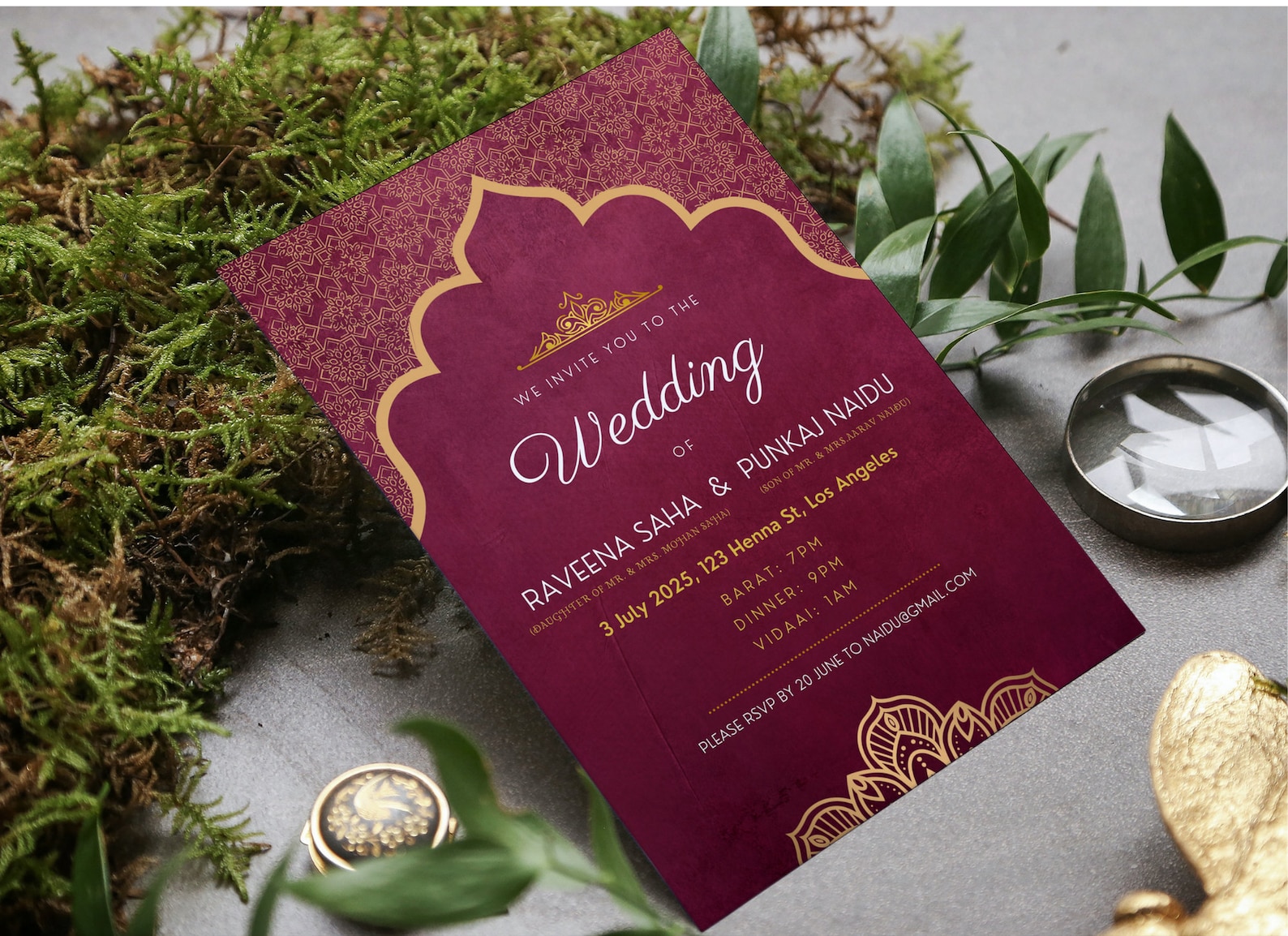 Printable Indian Wedding Invitation Sets Hindu Wedding - Etsy