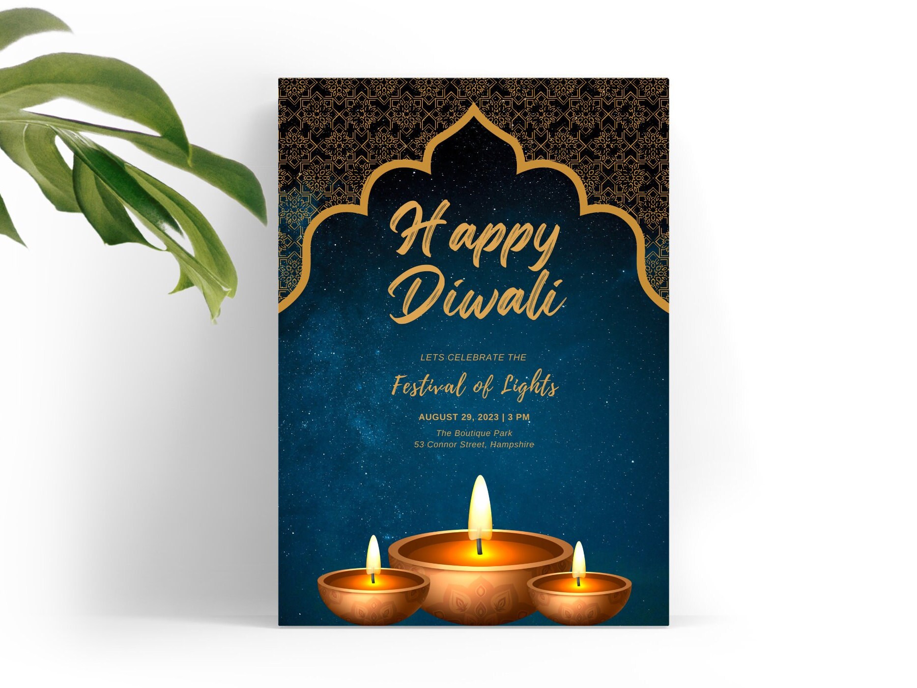 Happy Diwali Invitation Diwali Celebration Invite Diwali Dinner Party