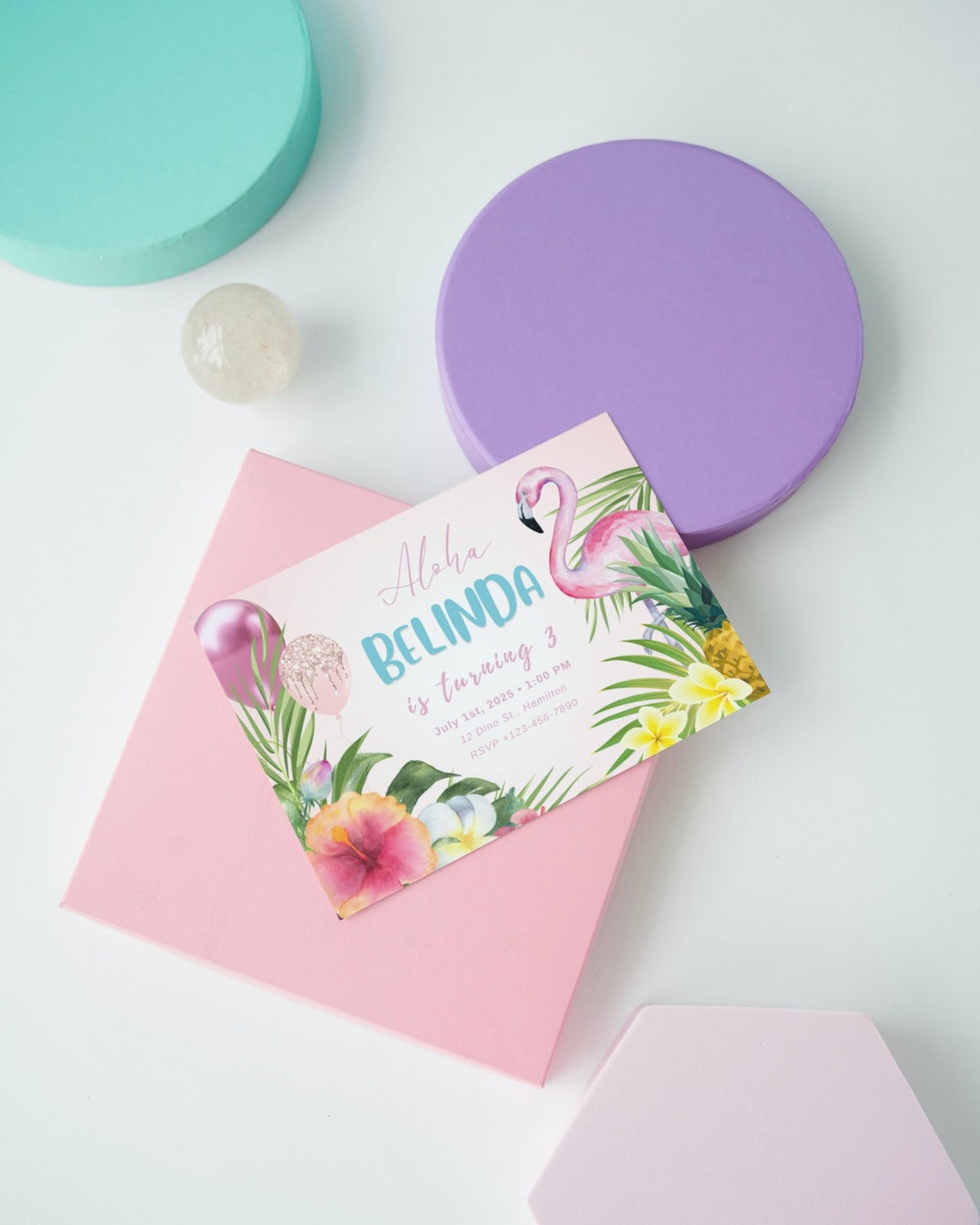 Tropical Birthday Invitations, Printable Tropical Invite, Hawaiian Kids ...