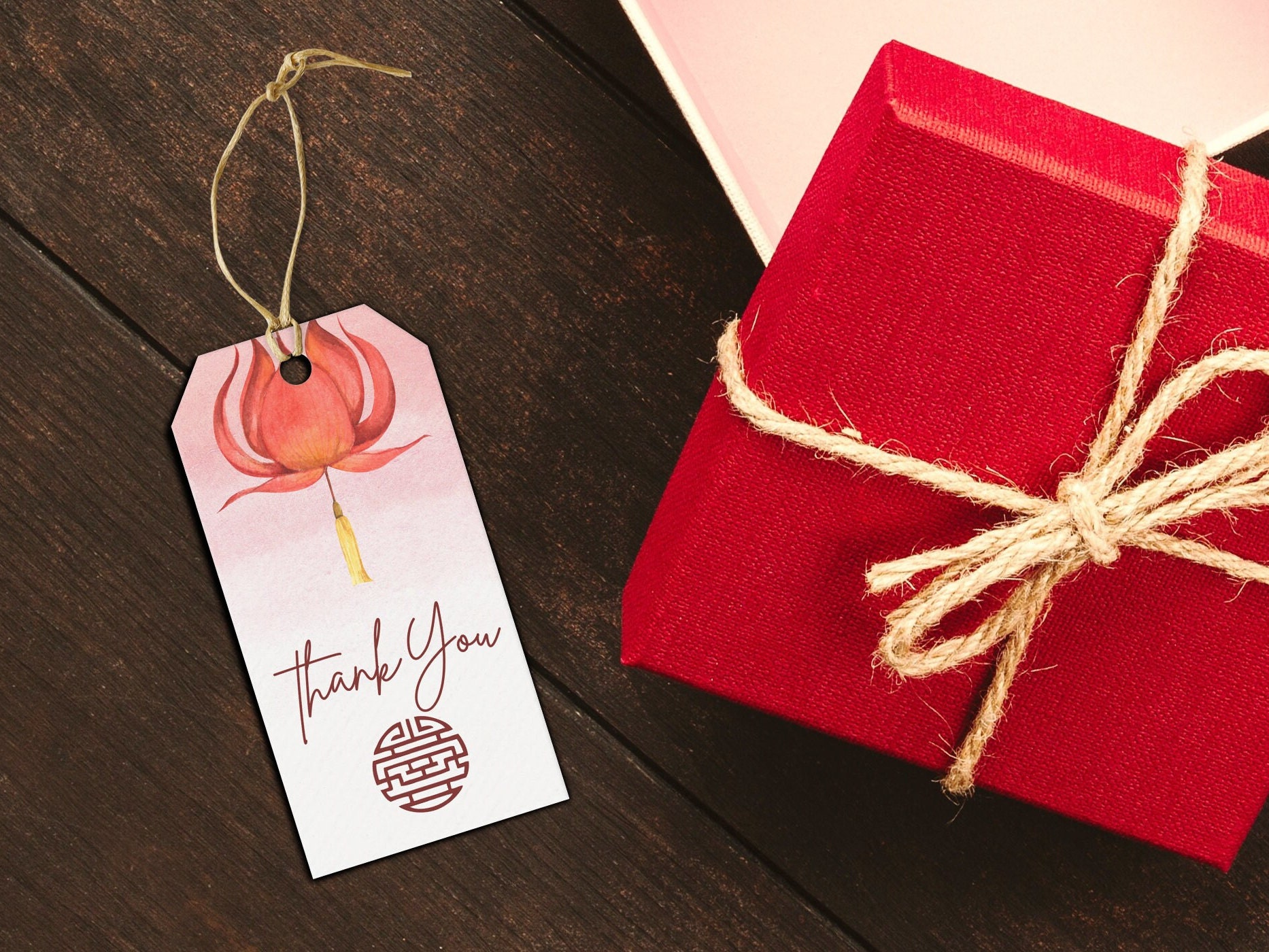 Printable Chinese Gift Tags, Chinese Lanterns Gift Tags, Chinese New ...