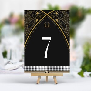 Elegant Great Gatsby Table Numbers, Printable Gatsby Table Numbers ...