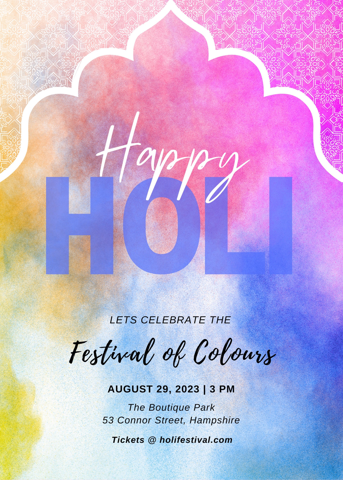 Buy Holi Festival Party Invitation, Printable Holi Celebration Invite ...
