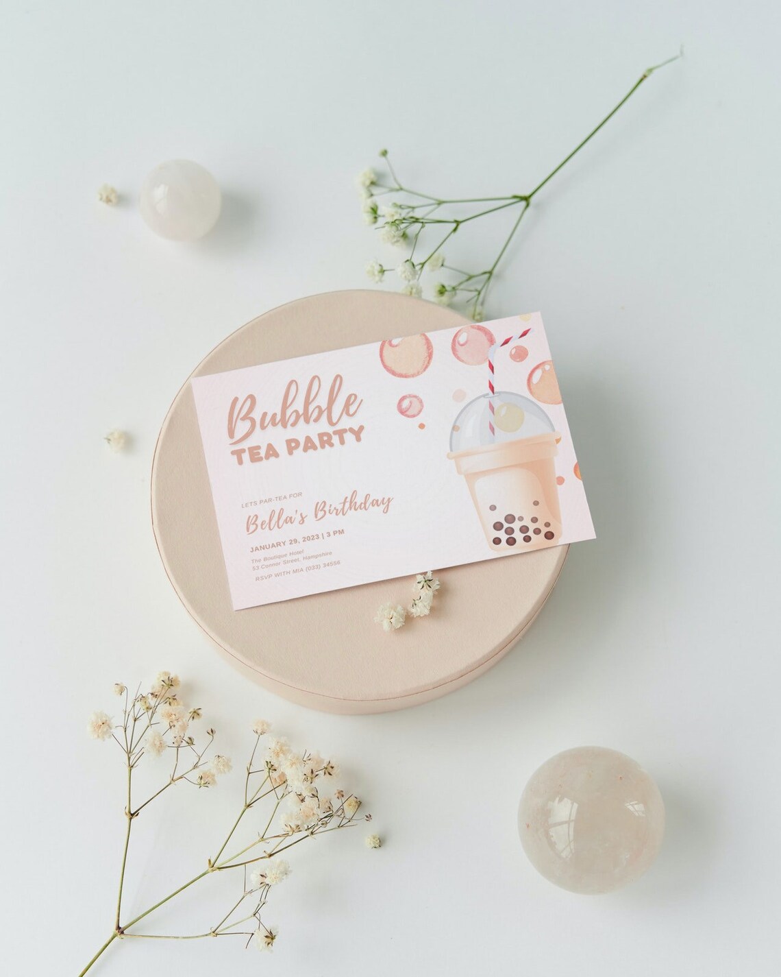 Bubble Tea Party Invitations Printable Boba Birthday - Etsy