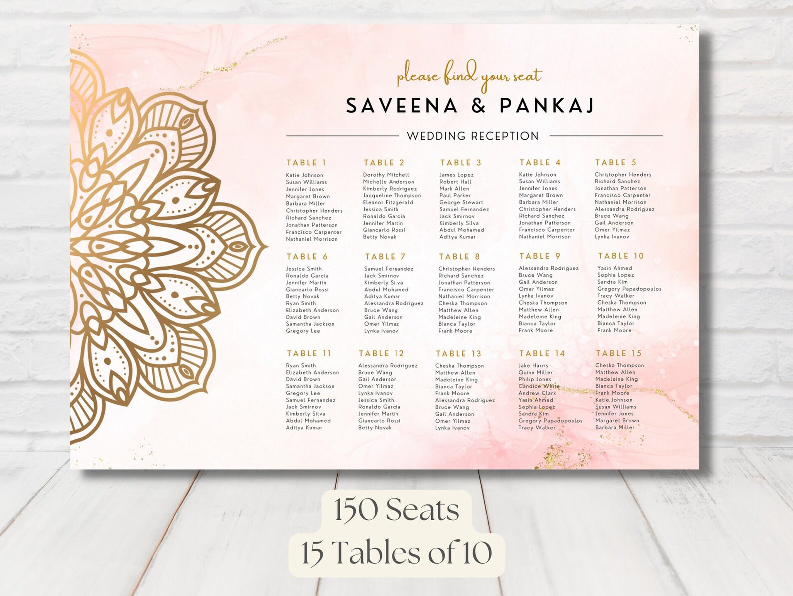 Indian Wedding Seating Chart, Hindu Wedding Seating Chart Bundle, Find ...