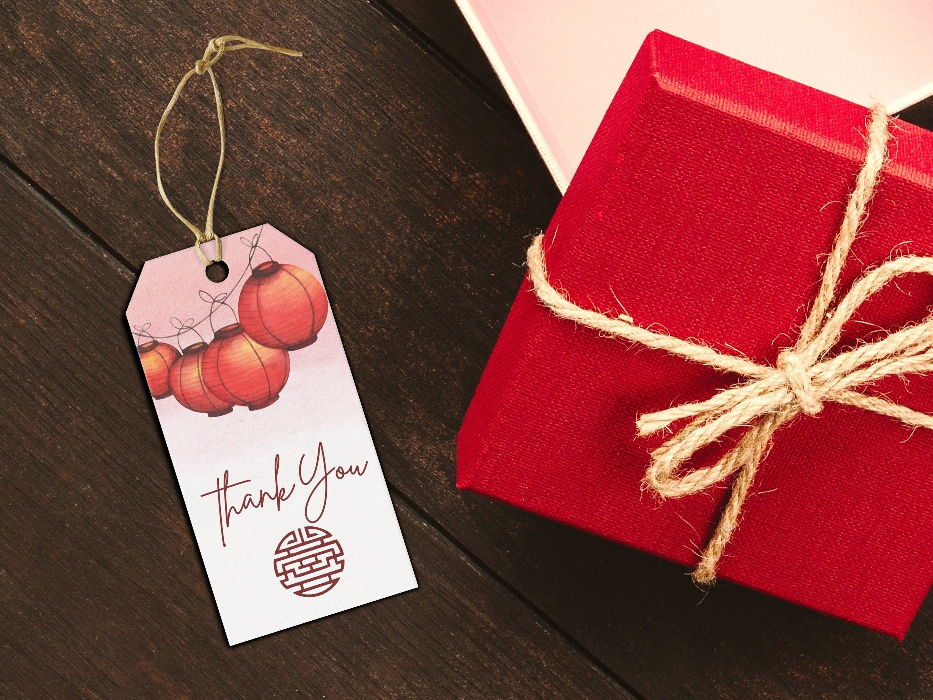Printable Chinese Gift Tags, Chinese Lanterns Gift Tags, Chinese New ...