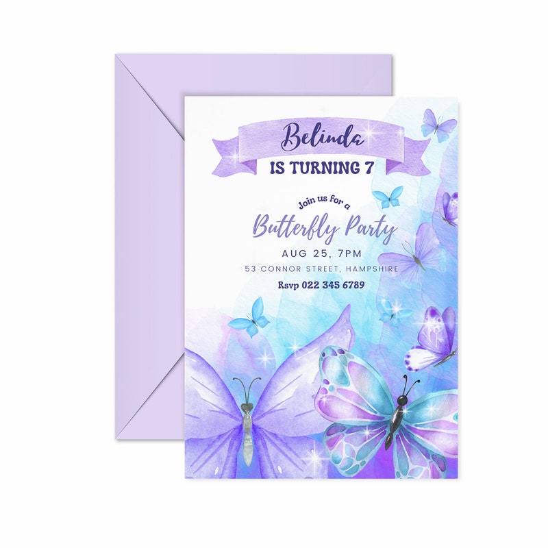 Butterfly Invitation - Etsy