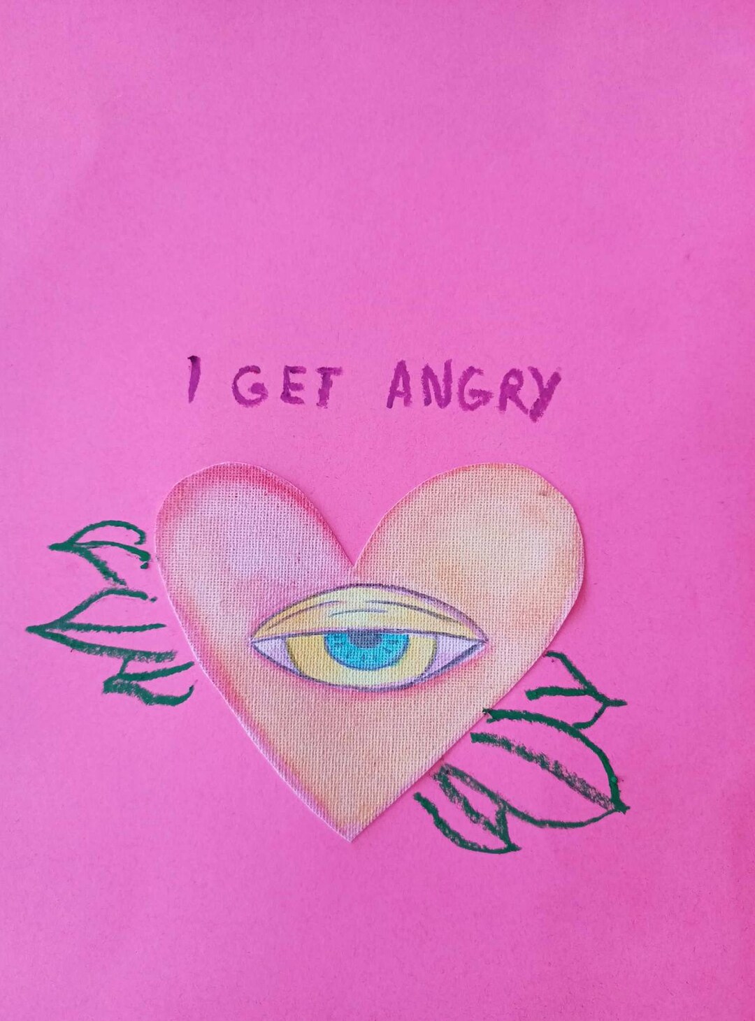 A4 PRINT 'I Get Angry' Collage Painting - Etsy