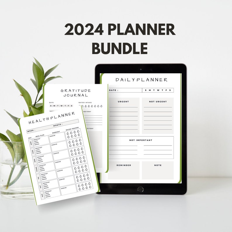 Printable and Fillable Planners 2024 Bundle, Daily, Weekly, Yearly ...