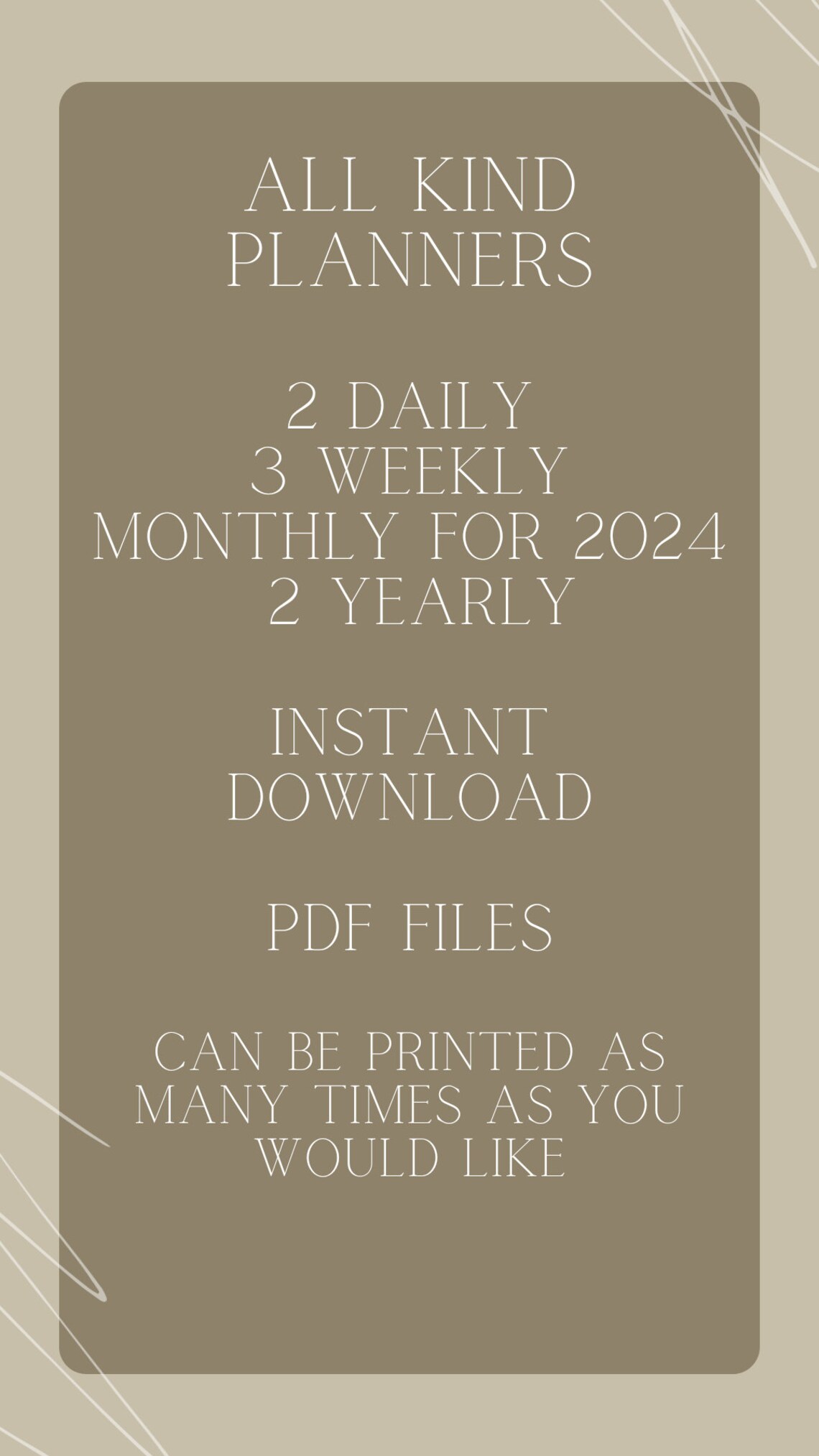 Printable All Kind Planners 2024 Calendar, Daily, Weekly, Yearly, 2024 ...