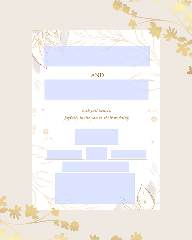 Editable Wedding Minimalist Elegant Invitation Printable and Editable ...
