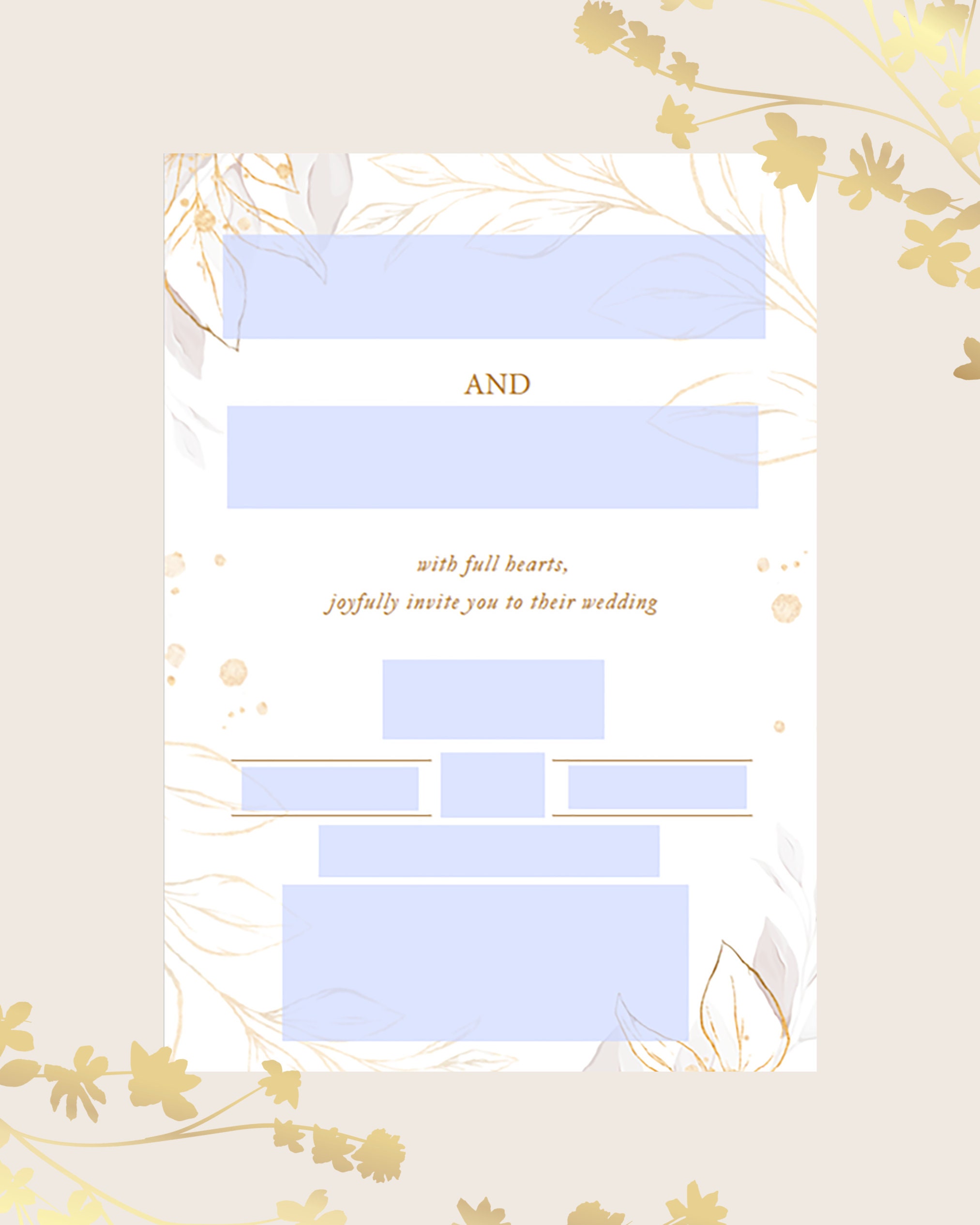 Editable Wedding Minimalist Elegant Invitation Printable and Editable ...