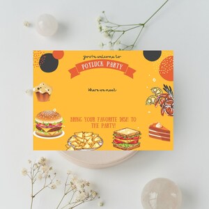 Editable Potluck Party Invitation Also Printable, Easy Editable, PDF ...