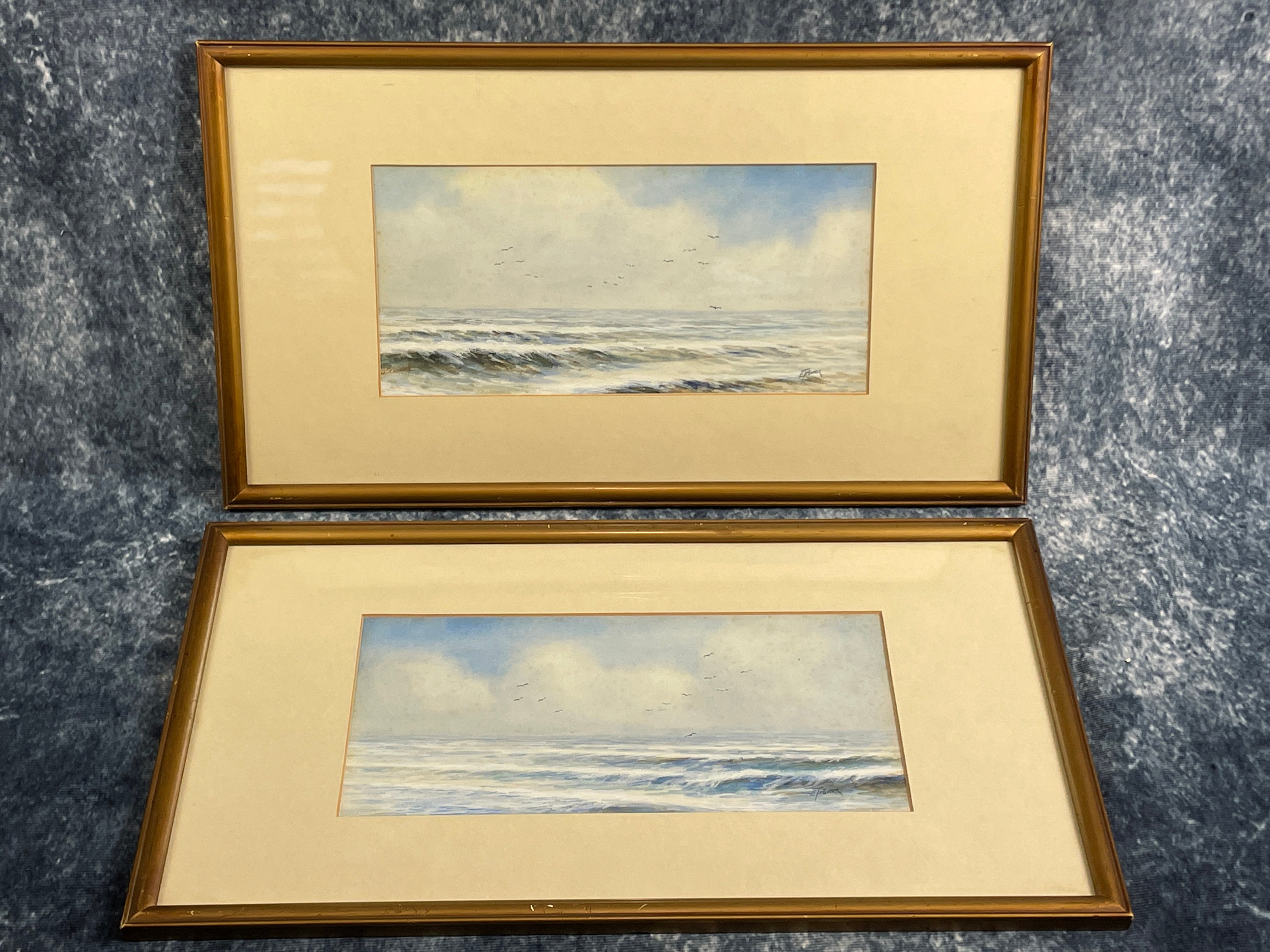 British 19th Century School of Art Pair of Watercolours Signed by E T ...