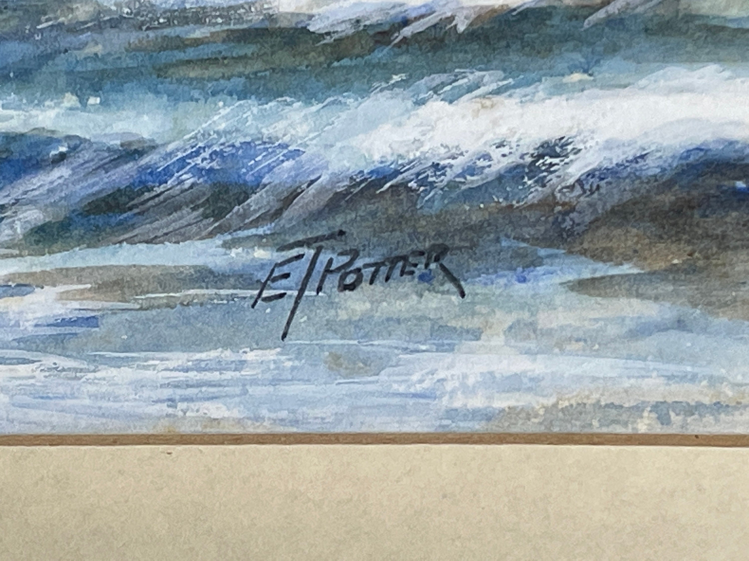 British 19th Century School of Art Pair of Watercolours Signed by E T ...