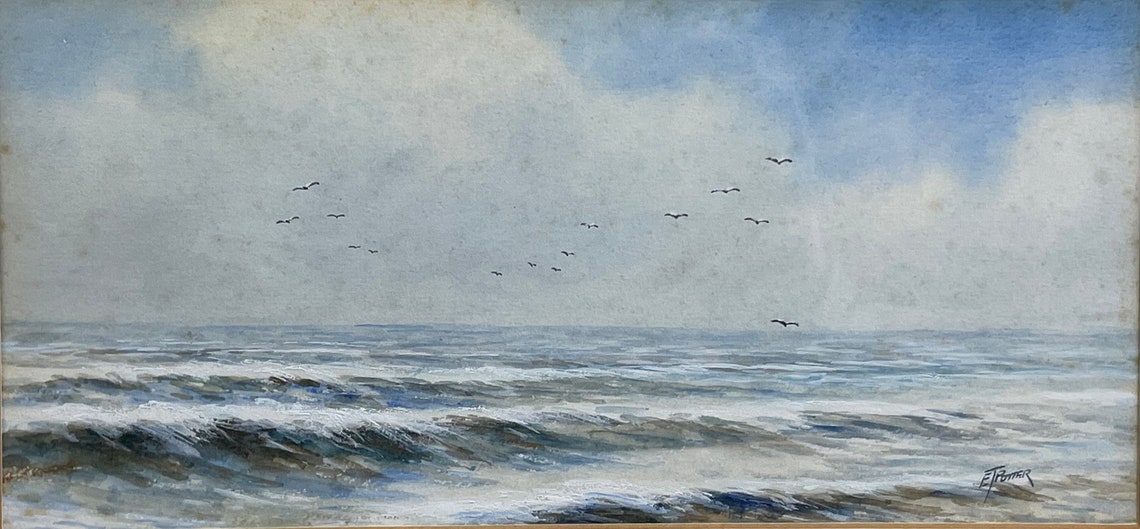 British 19th Century School of Art Pair of Watercolours Signed by E T ...