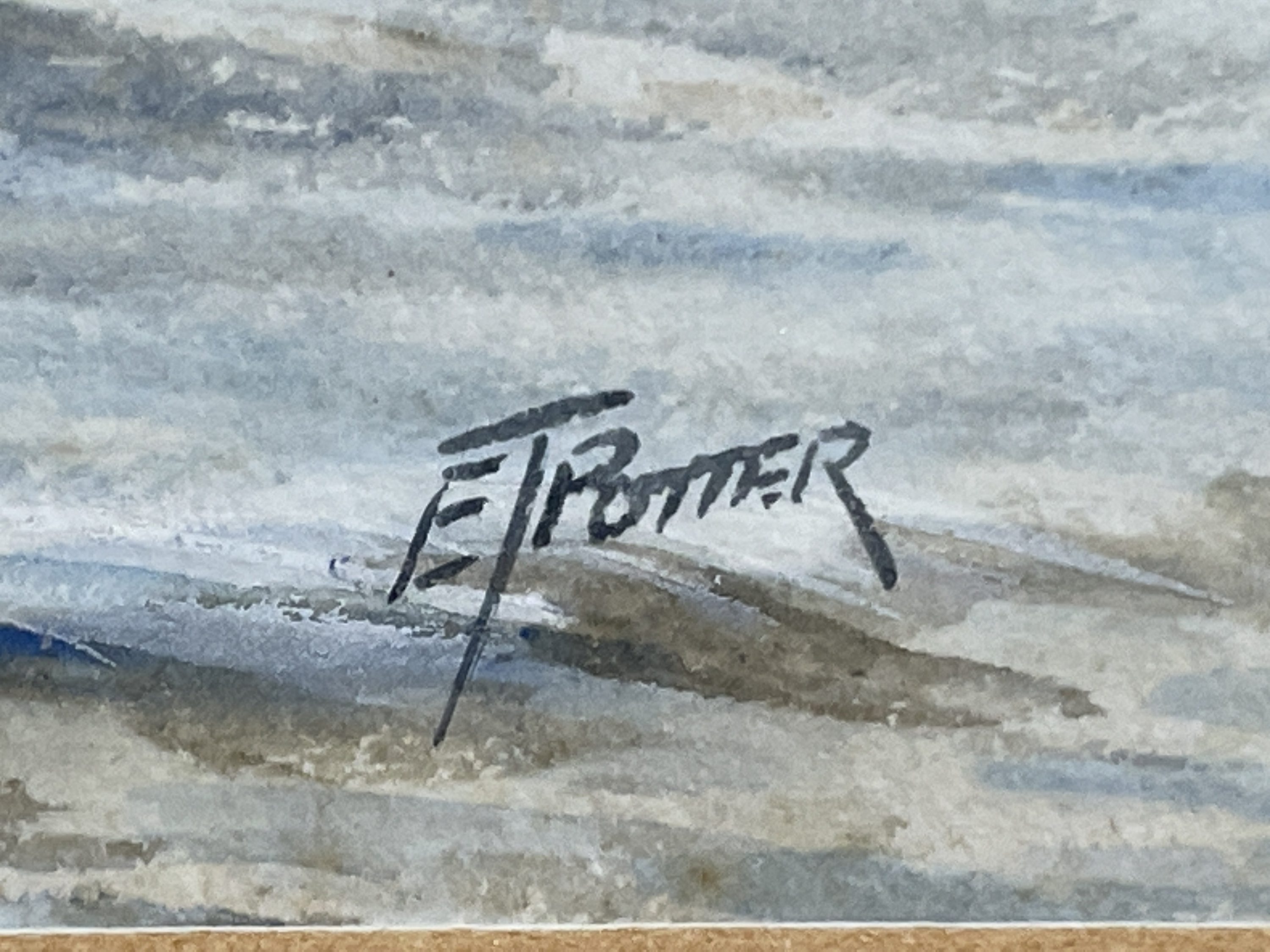 British 19th Century School of Art Pair of Watercolours Signed by E T ...