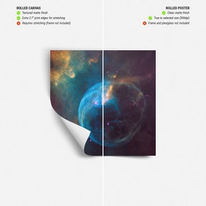 The Bubble Nebula Canvas/poster Art, NASA Hubble Space Telescope, Space ...