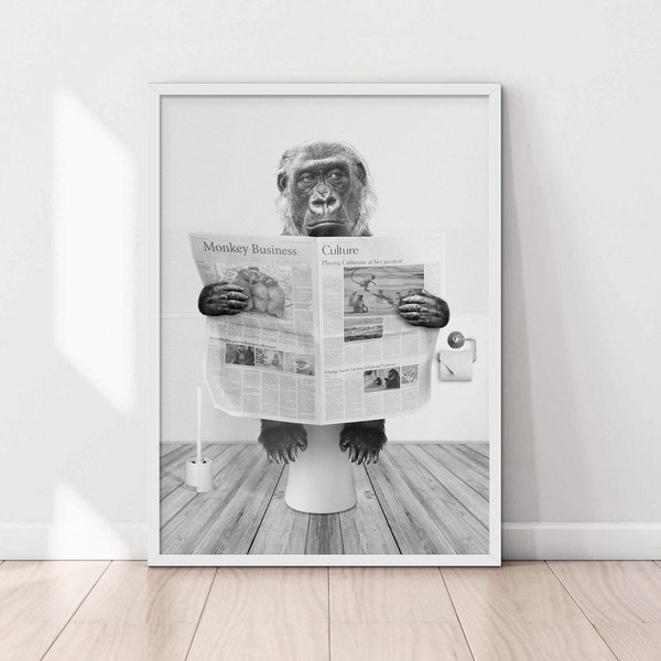 Bathroom Reading Newspaper - Etsy