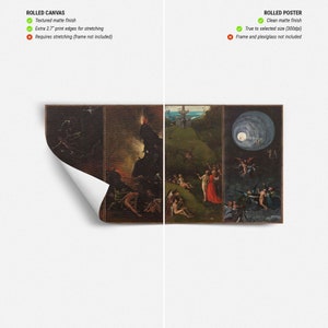 Hieronymus Bosch Visions of the Hereafter Polyptych Canvas/poster Art ...