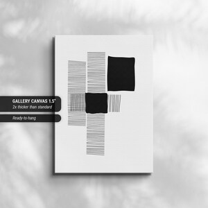 Abstract Shapes Black and White Canvas/poster Set of 4 - Etsy