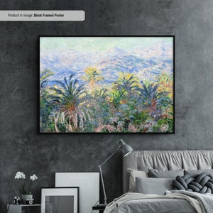 Claude Monet Palm Trees at Bordighera Canvas/poster Art Reproduction ...