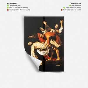 Caravaggio the Entombment of Christ Canvas/poster Art Reproduction ...