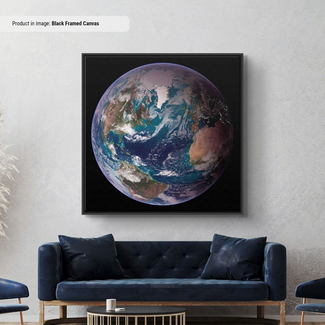 Blue Marble NASA Earth Canvas/poster Art, the View of Earth Western ...