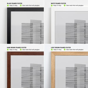 Abstract Shapes Black and White Canvas/poster Set of 4, Minimalist Wall ...