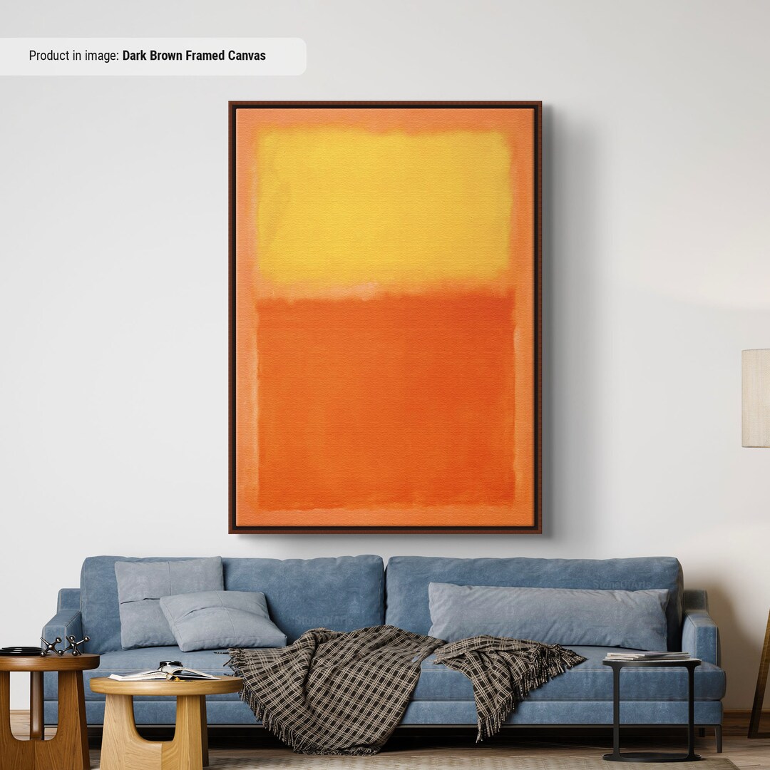 Mark Rothko Orange & Yellow Canvas/poster Art Reproduction, Rothko ...