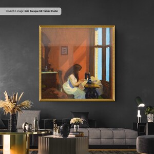 Edward Hopper Girl at Sewing Machine Canvas/poster Art Reproduction ...