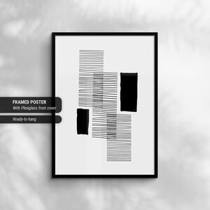 Abstract Shapes Black and White Canvas/poster Set of 4 - Etsy