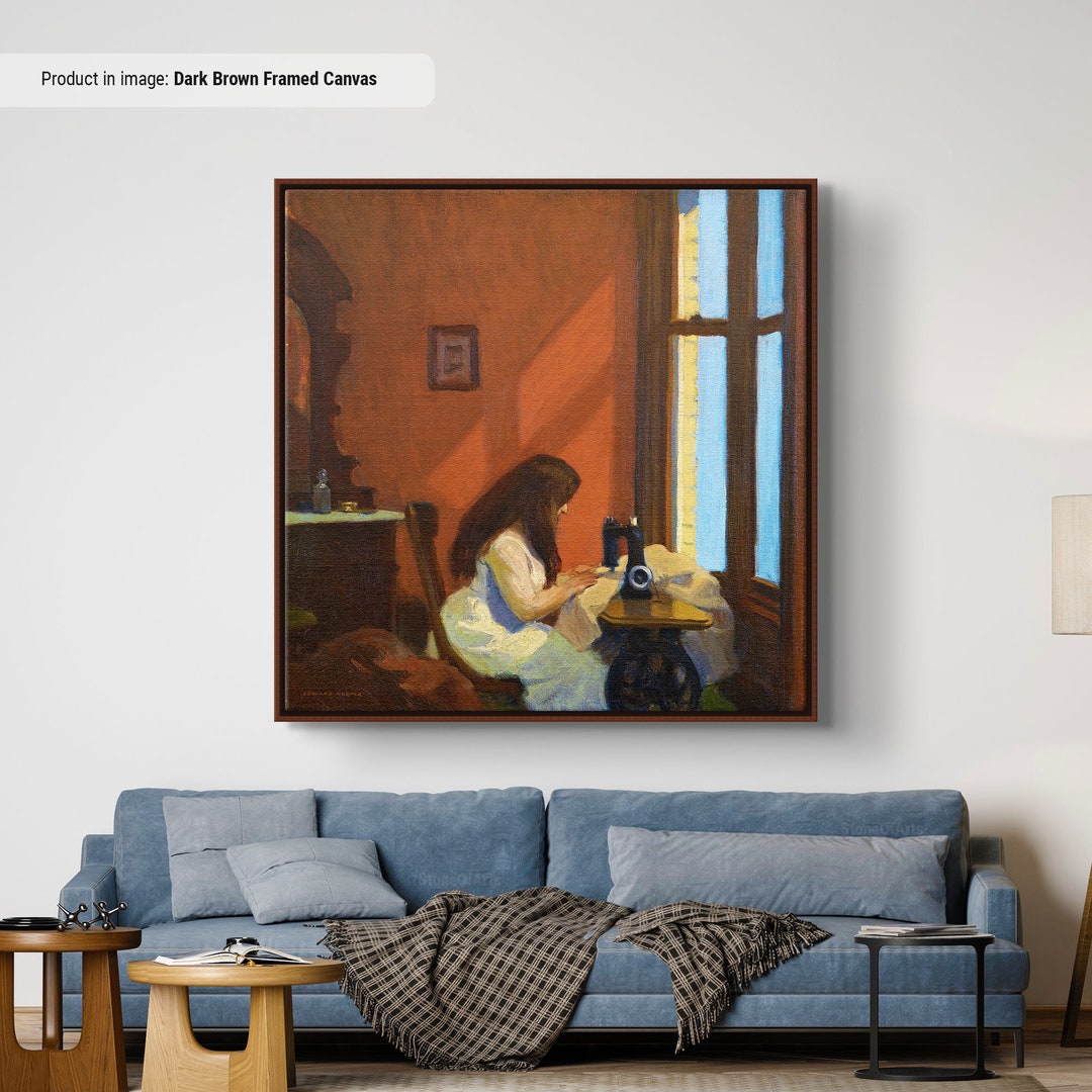 Edward Hopper Girl at Sewing Machine Canvas/poster Art Reproduction ...