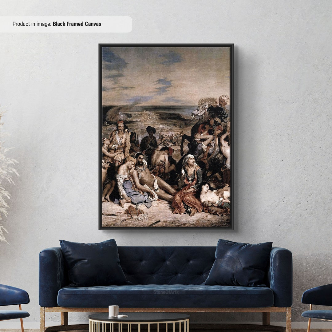 Eugène Delacroix the Massacre at Chios Canvas/poster Art Reproduction ...