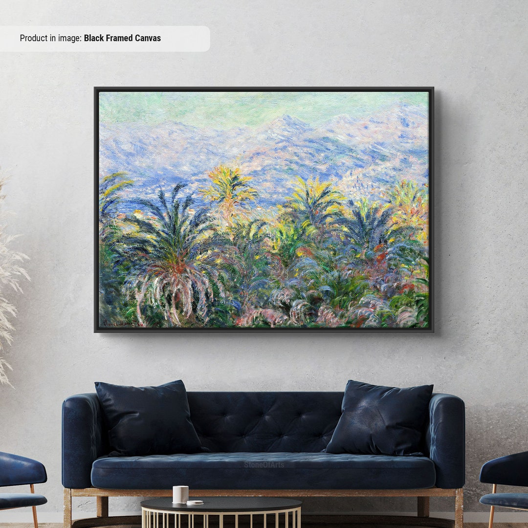 Claude Monet Palm Trees at Bordighera Canvas/poster Art Reproduction ...