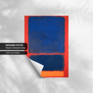 Mark Rothko Blue Orange Red Canvas/poster Art Reproduction, Rothko ...