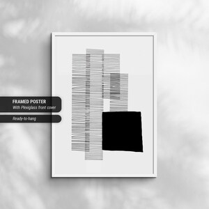 Abstract Shapes Black and White Canvas/poster Set of 4 - Etsy
