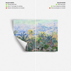 Claude Monet Palm Trees at Bordighera Canvas/poster Art Reproduction ...