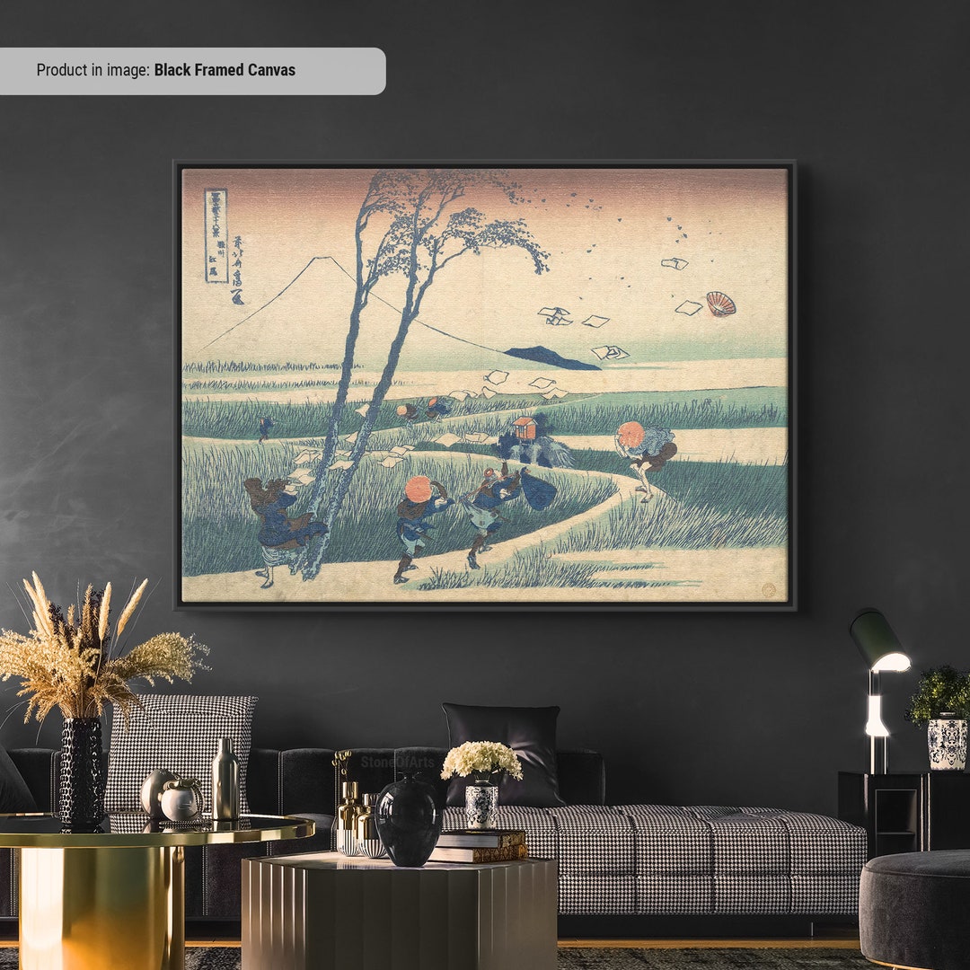 Hokusai Ejiri Wall Art - Traditional Japanese Ink Print - Etsy